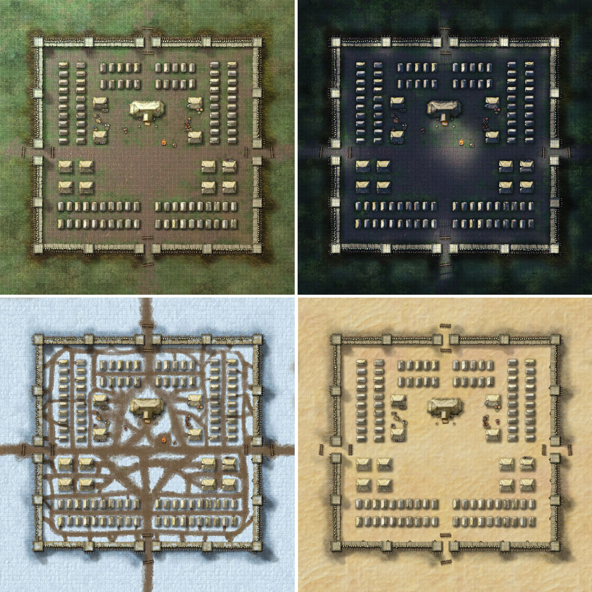 Camp of the IX Legion 70" x 70" RPG Encounter Map - Loke BattleMats ...