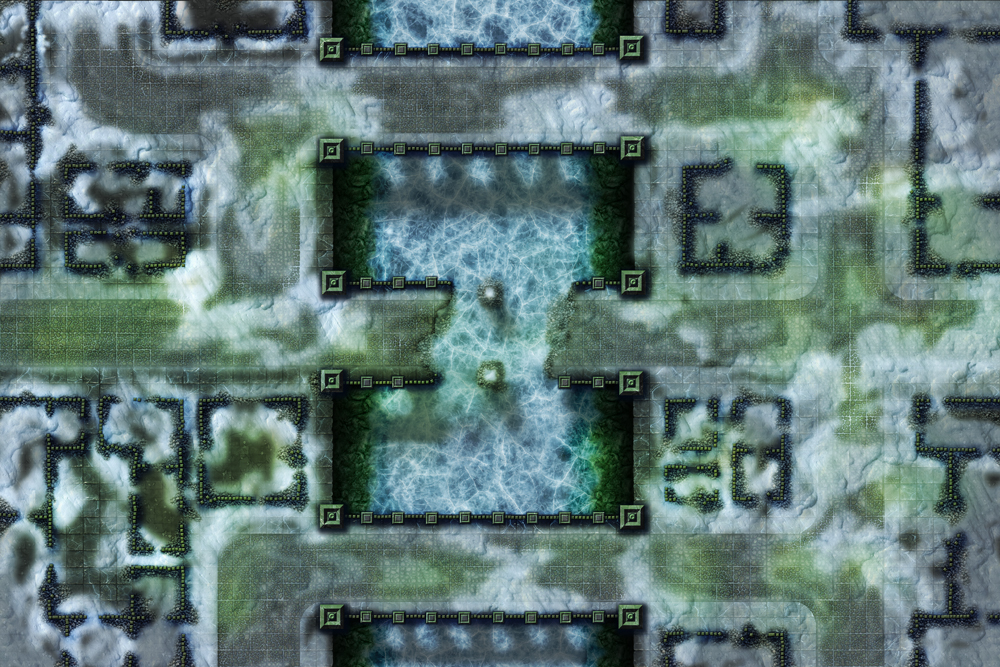 Downtown Bridges 60" x 40" RPG Encounter Map - Loke BattleMats ...