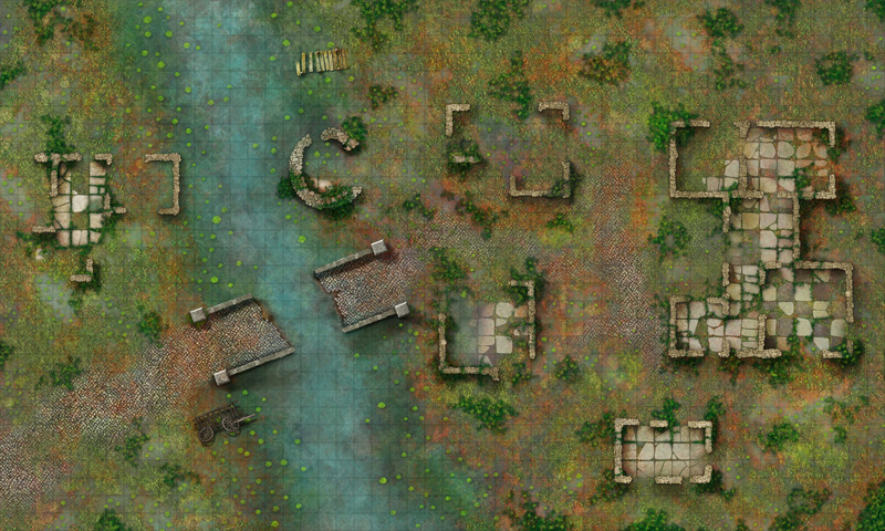 Fenbank Manor 50" x 30" RPG Encounter Map - Loke BattleMats | Fantasy ...