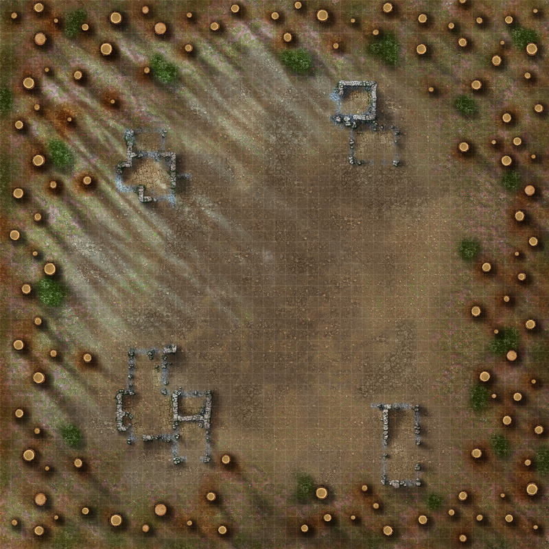 Forest Glade 50" x 50" RPG Encounter Map - Loke BattleMats | Fantasy ...