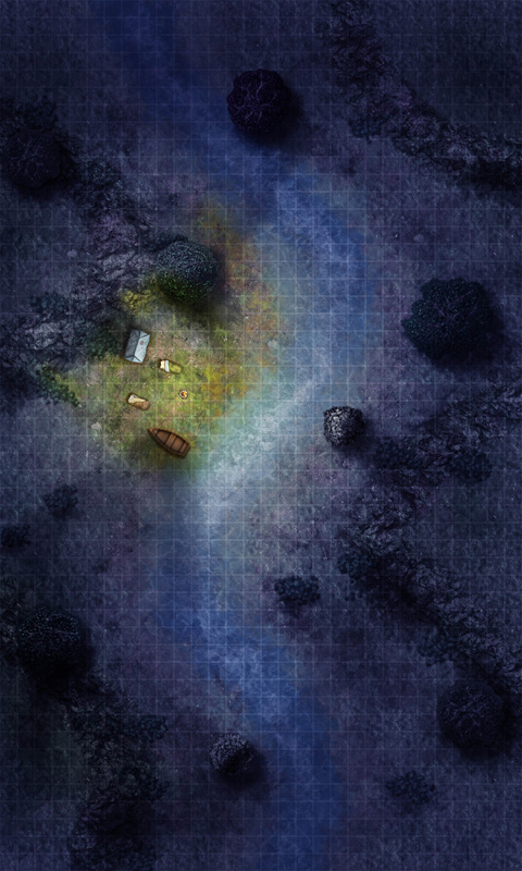 Meandering Stream 30x50 RPG Encounter Map - Loke BattleMats | Fantasy ...