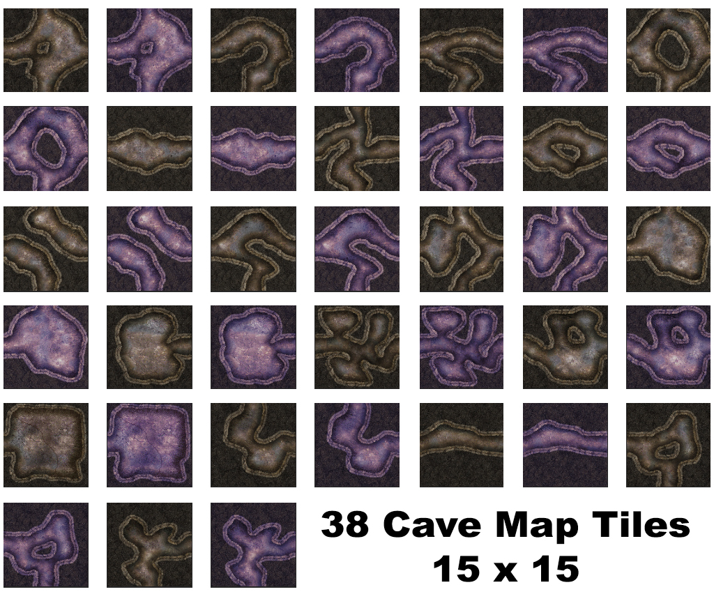 Caves & Caverns Battle Map Tiles - Loke BattleMats | Fantasy Battle ...